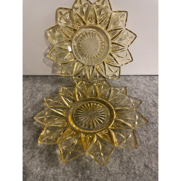 federal glass | Dining | Vintage Amber Glass Federal Glass Sunflower ...